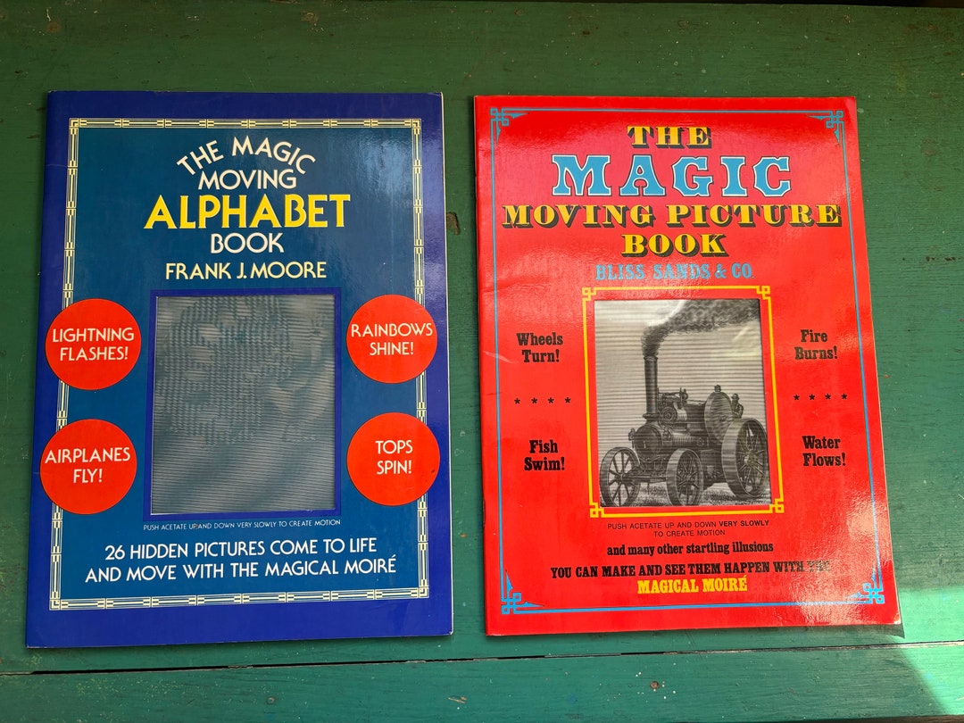 Magic Moving Picture Book | Set of (2) Alphabet & Picture Book - Etsy