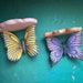 Set of 2 Butterfly / Floral Hanging Shelves - Etsy