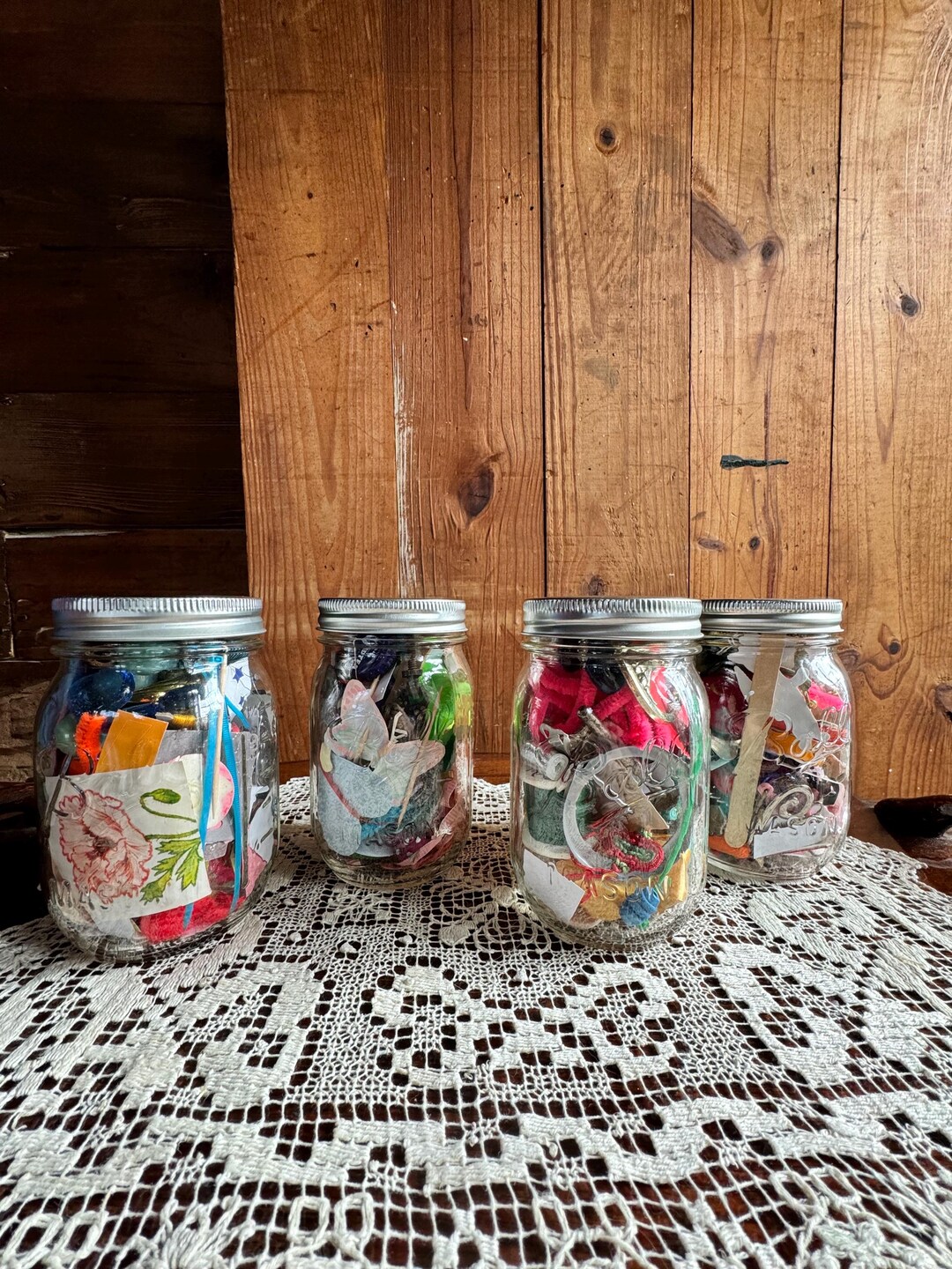 Junk Journal Jar | Jar of Found Objects | Junk Drawer Jar | Destash ...