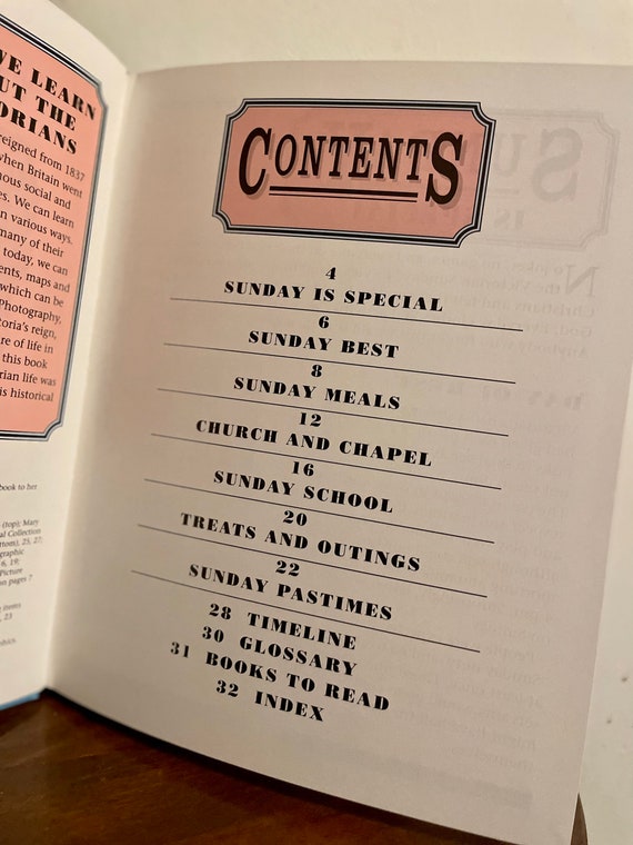 Childrens Book Table Of Contents