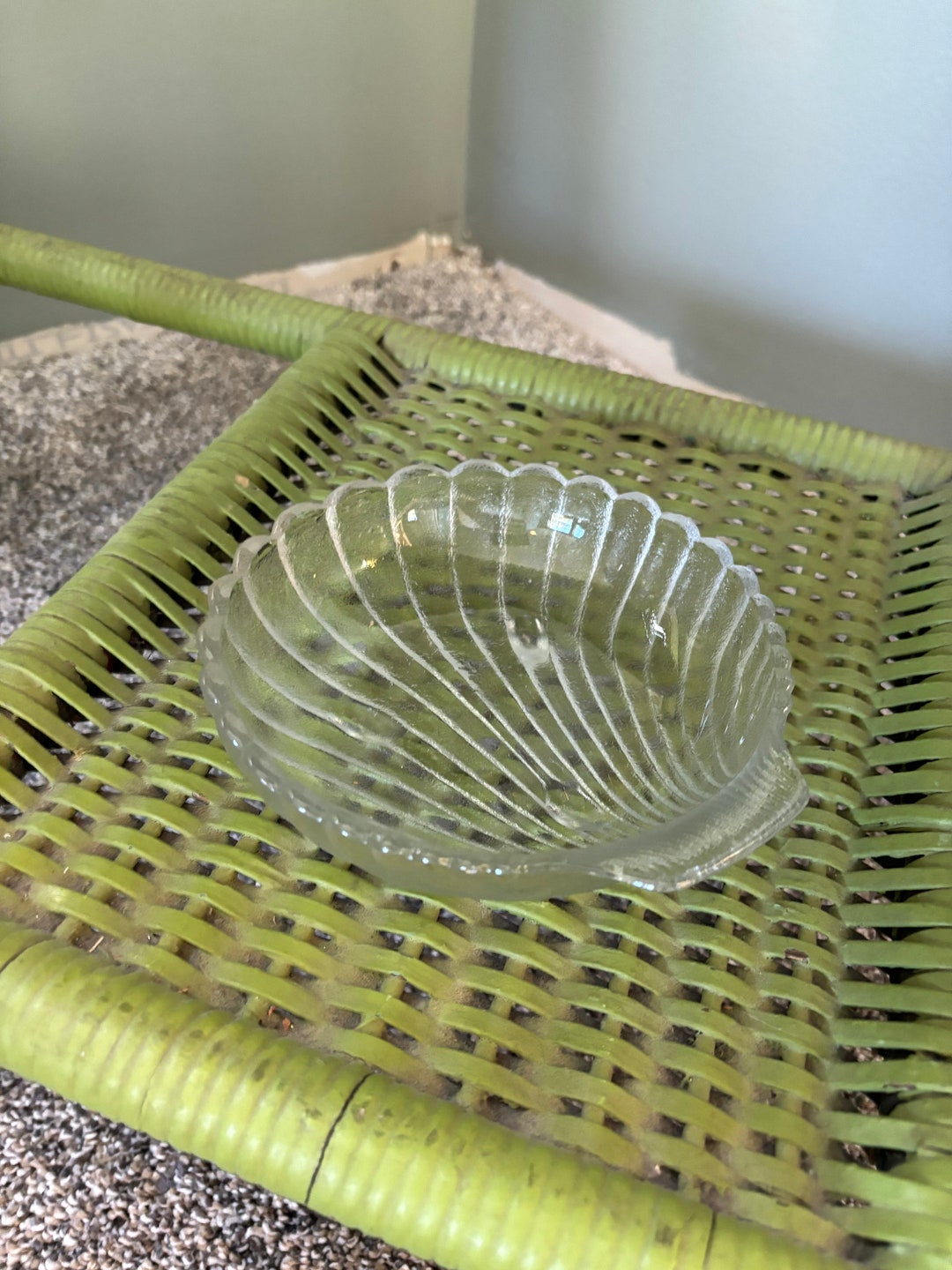 Vintage Glass Clam Shell Dish/bowl | Anchor Hocking | Coastal Decor ...