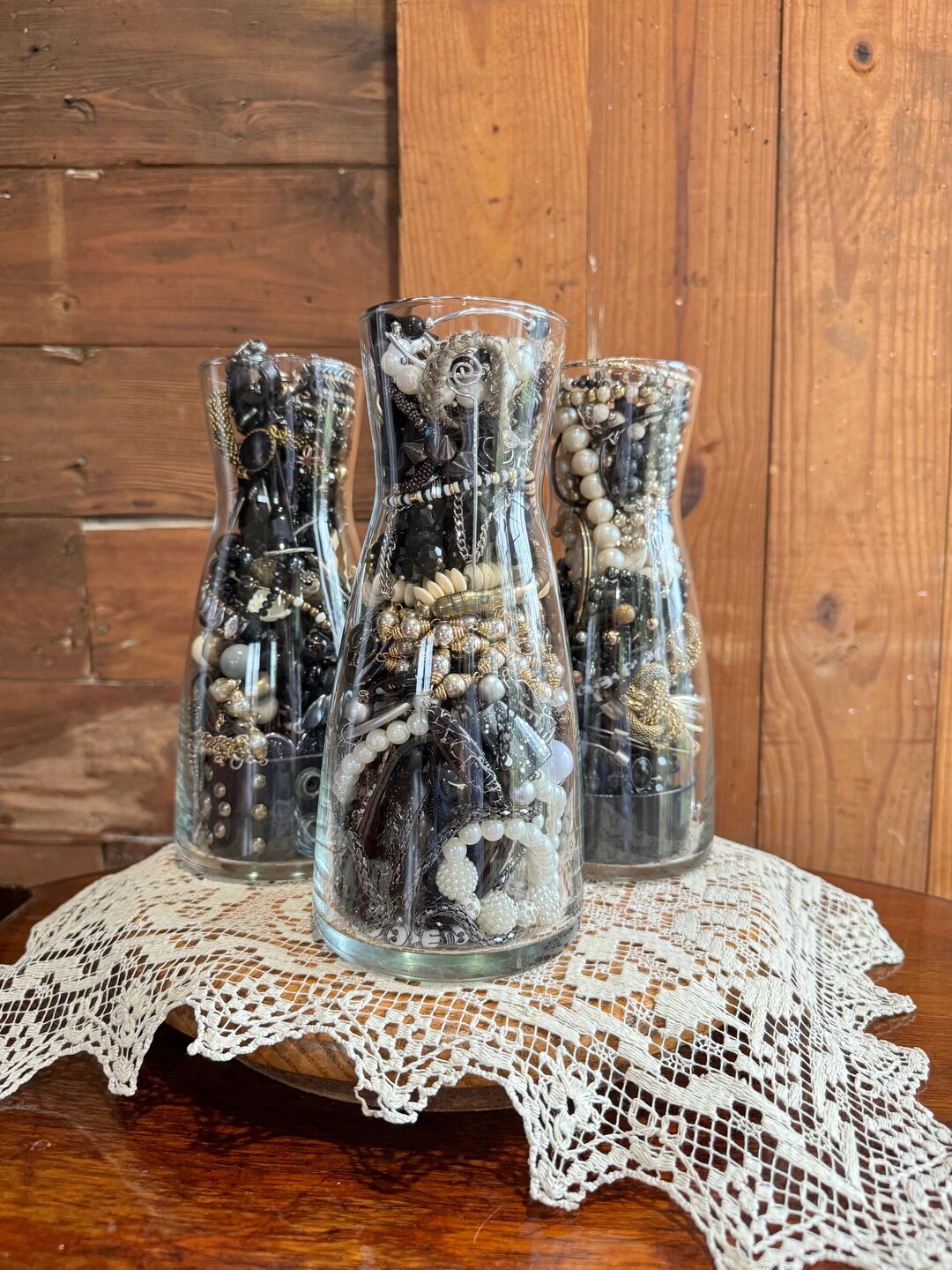 Large Jewelry Vase Baddie Mix Mystery Jewelry Jar, Destash Vintage ...