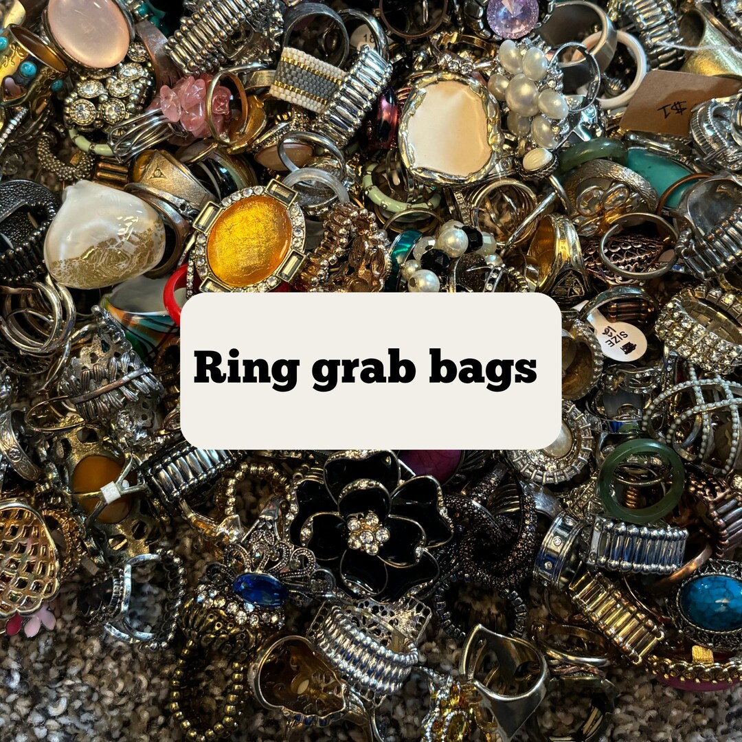 Mixed Lot of Rings Vintage & Modern Rings - Etsy