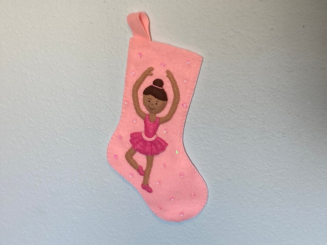 Completed Ballerina 11 Inch Hand Sewn Felt Mini Christmas Stocking - Etsy