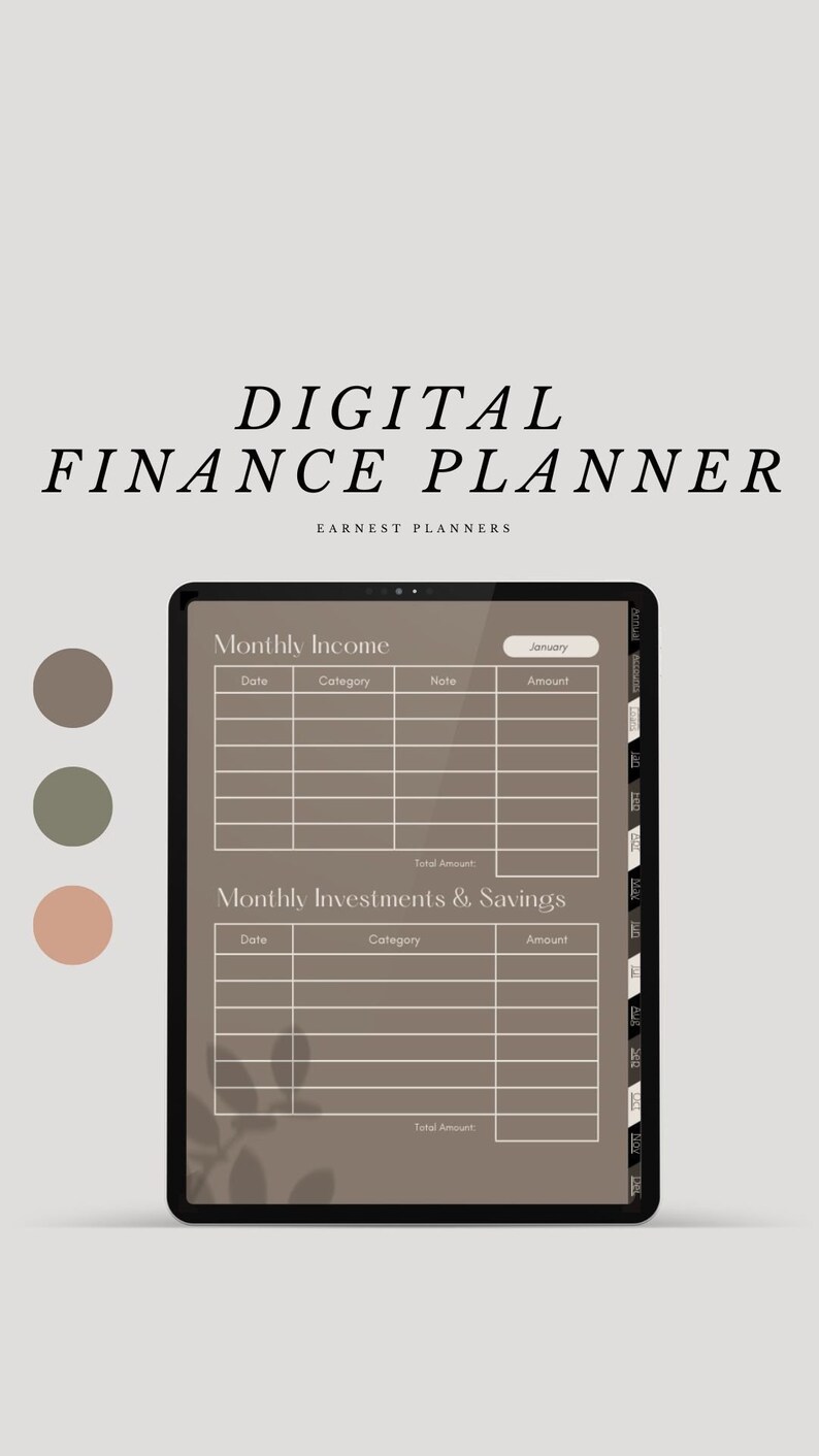 Digital Budget Planner, Finance Tracker, Finance Planner, Digital ...