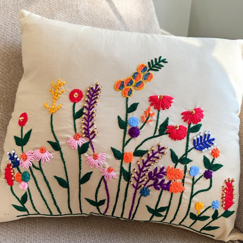 Embroidered Pillows - Etsy