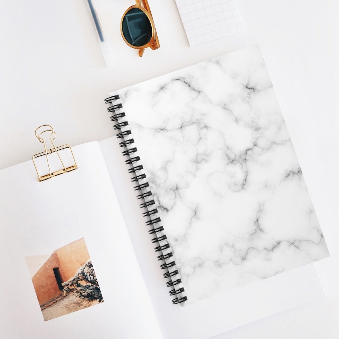 Water Color Spiral Notebook, Marble Notebook, Journal, Spiral Journal ...