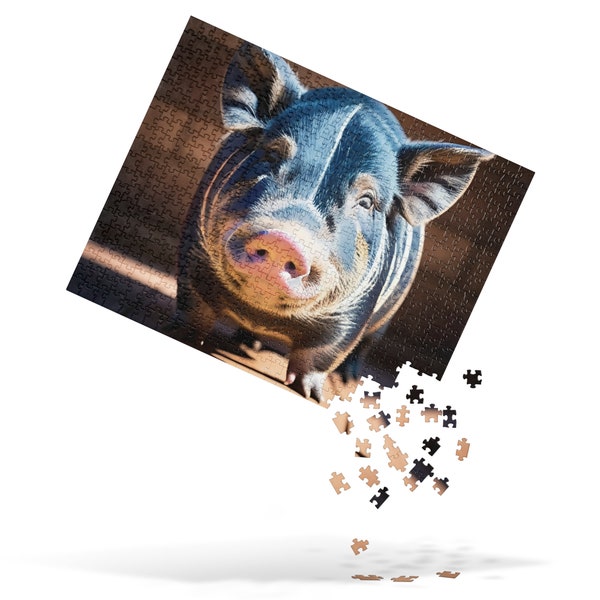 Pig Jigsaw - Etsy