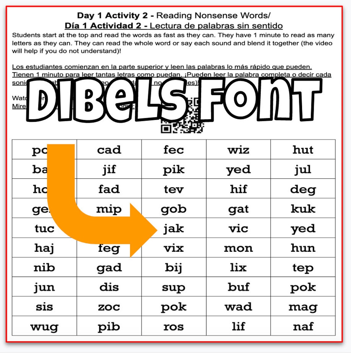 40 Days of Nonsense Words Fluency Practice | NWF Dibels Practice ...