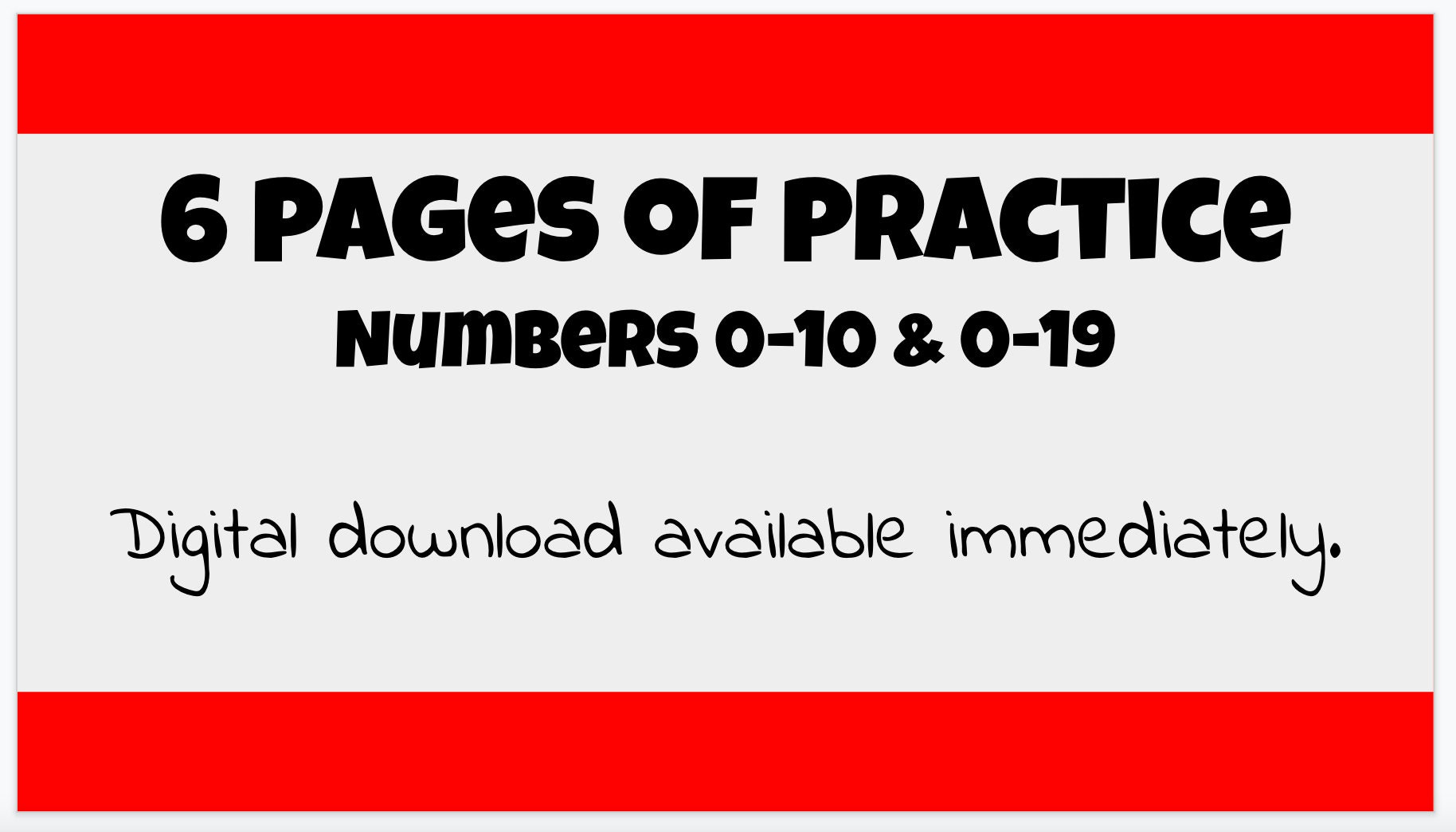 Trace and Write Numbers 0-19 | Teen Number Tracing Practice - Etsy