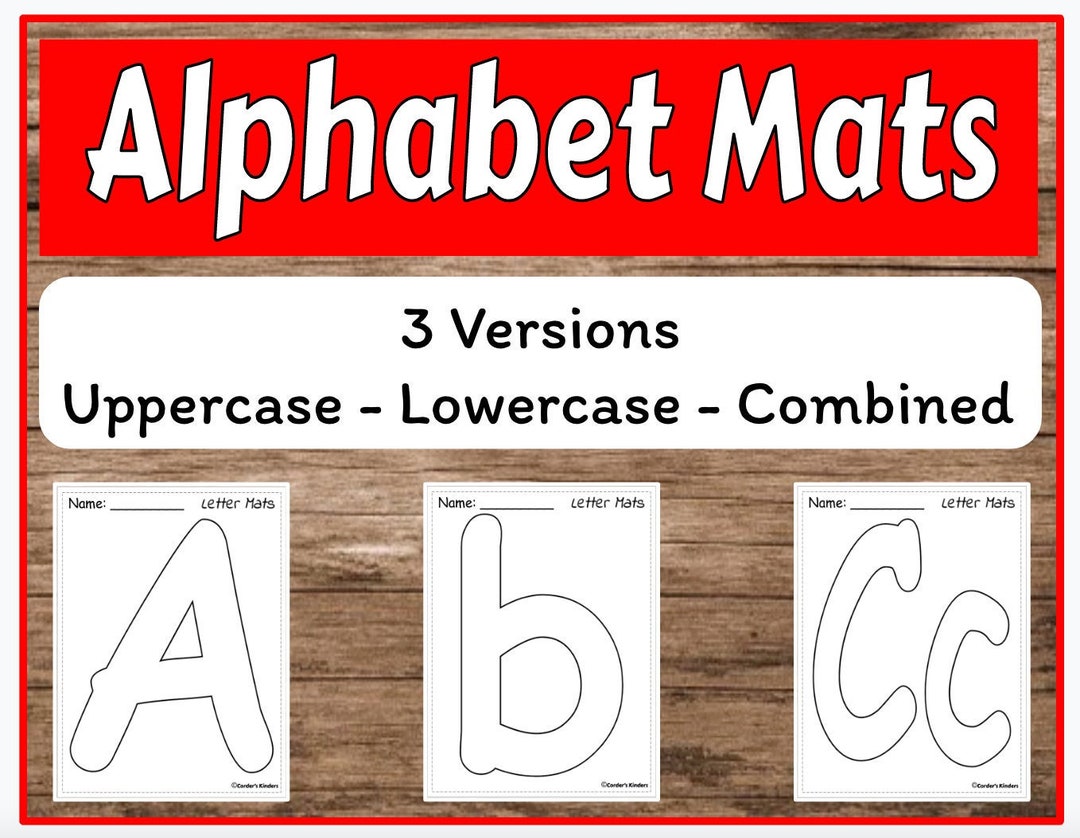 Alphabet Letters Mats | Letter Tear and Glue | Letter Art Printables - Etsy