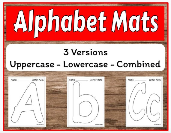 Alphabet Letters Mats Letter Tear and Glue Letter Art - Etsy