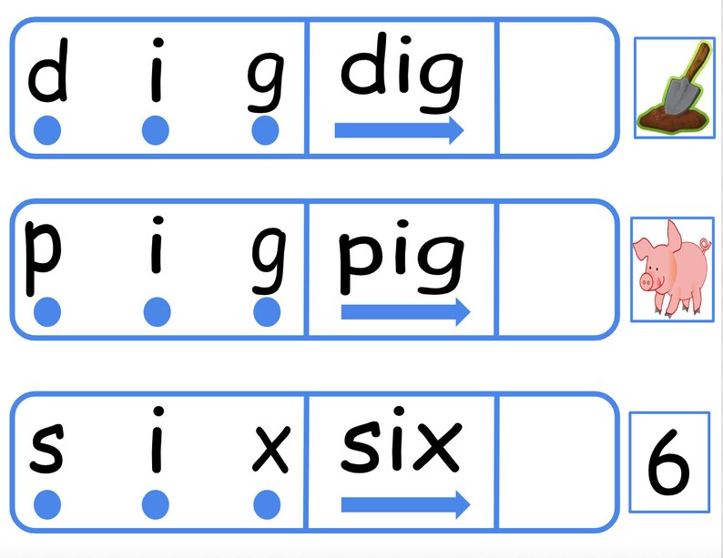 Printable Touch & Read CVC Words - Etsy