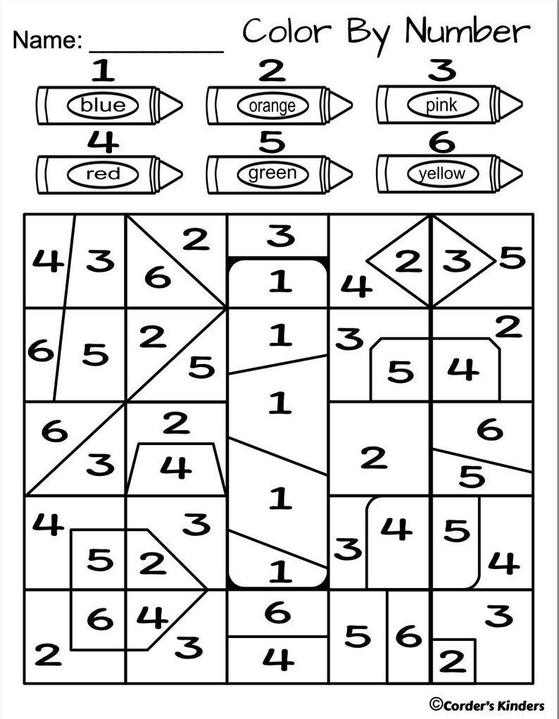 Color by Number for Kids 1-10 | Differentiated Printable | Number ...