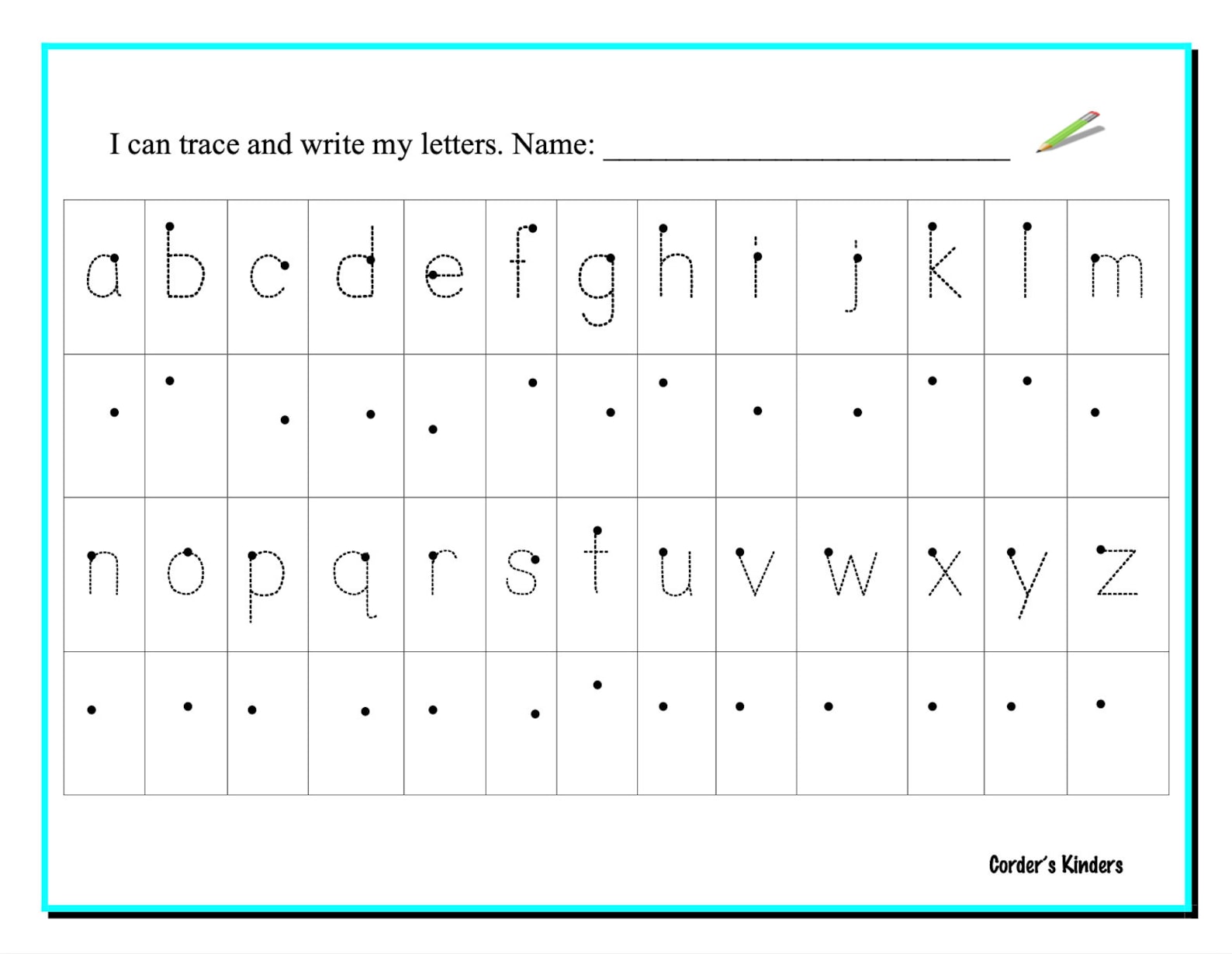 Alphabet Tracing Printable A to Z Letter Tracing With - Etsy