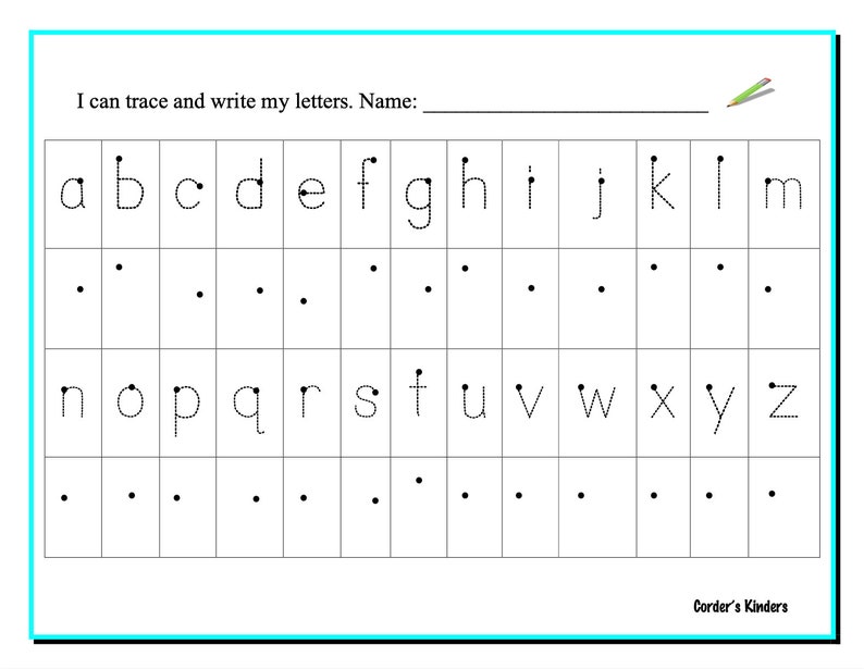 Alphabet Tracing Printable A to Z Letter Tracing With - Etsy