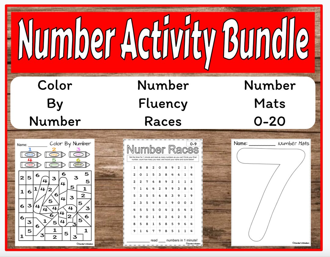 Number Activity Bundle | Number Fluency | Color by Number | Number Mats ...