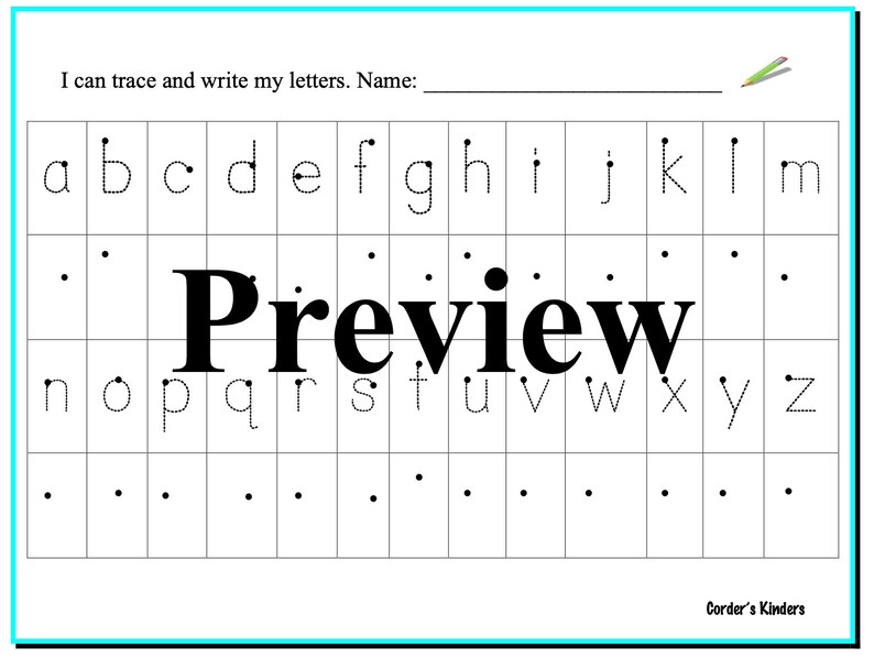 Alphabet Tracing Printable | A to Z Letter Tracing With Starting Point ...