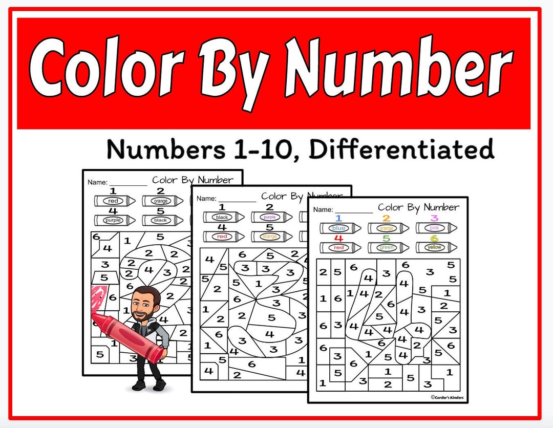 Color by Number for Kids 1-10 | Differentiated Printable | Number ...