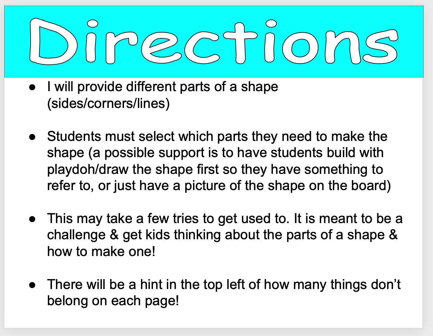 What Doesn't Belong Shapes Critical Thinking Activity - Etsy