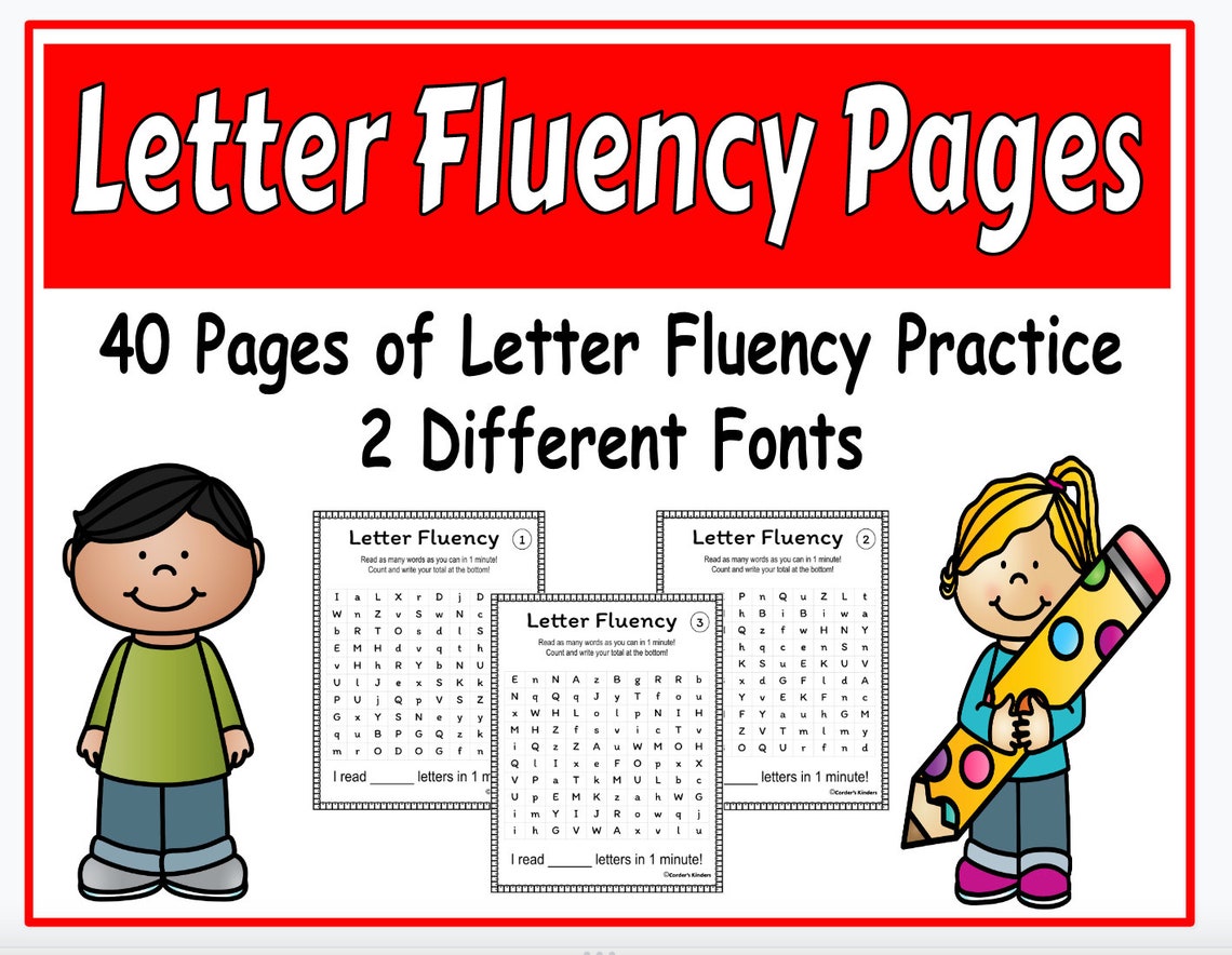 Letter Fluency Sheets | Letter Naming & Sound Practice | Dibels Mclass ...