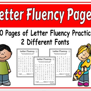 Letter Fluency Sheets | Letter Naming & Sound Practice | Dibels Mclass ...