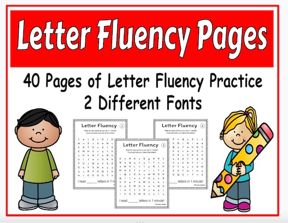 Letter Fluency Sheets Letter Naming & Sound Practice - Etsy