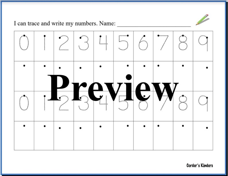 Trace and Write Numbers 0-19 | Teen Number Tracing Practice - Etsy