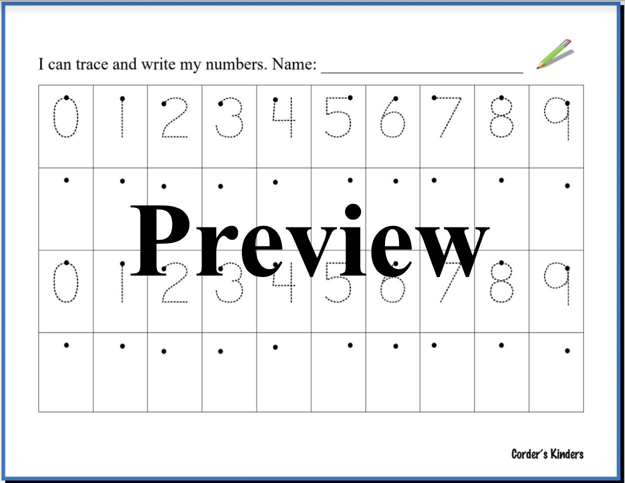 Trace and Write Numbers 0-19 | Teen Number Tracing Practice - Etsy