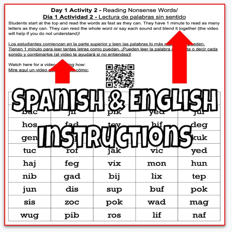 40 Days of Nonsense Words Fluency Practice | NWF Dibels Practice ...