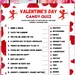 Valentines Day Candy Quiz Game, Printable V-day Party Game, Valentines ...