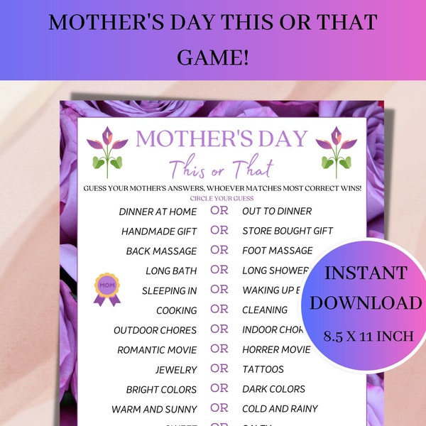 Mothers Day Word Game, Mother's Day Party Games, Word Scramble, Mother ...