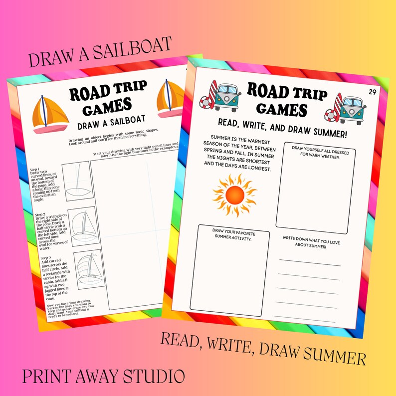 Kids Road Trip Games, Family Road Trip Printable Activities, Family ...