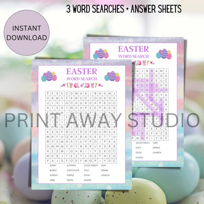 Easter Games Printable, Easter Word Search, Kids Games, Easter School ...