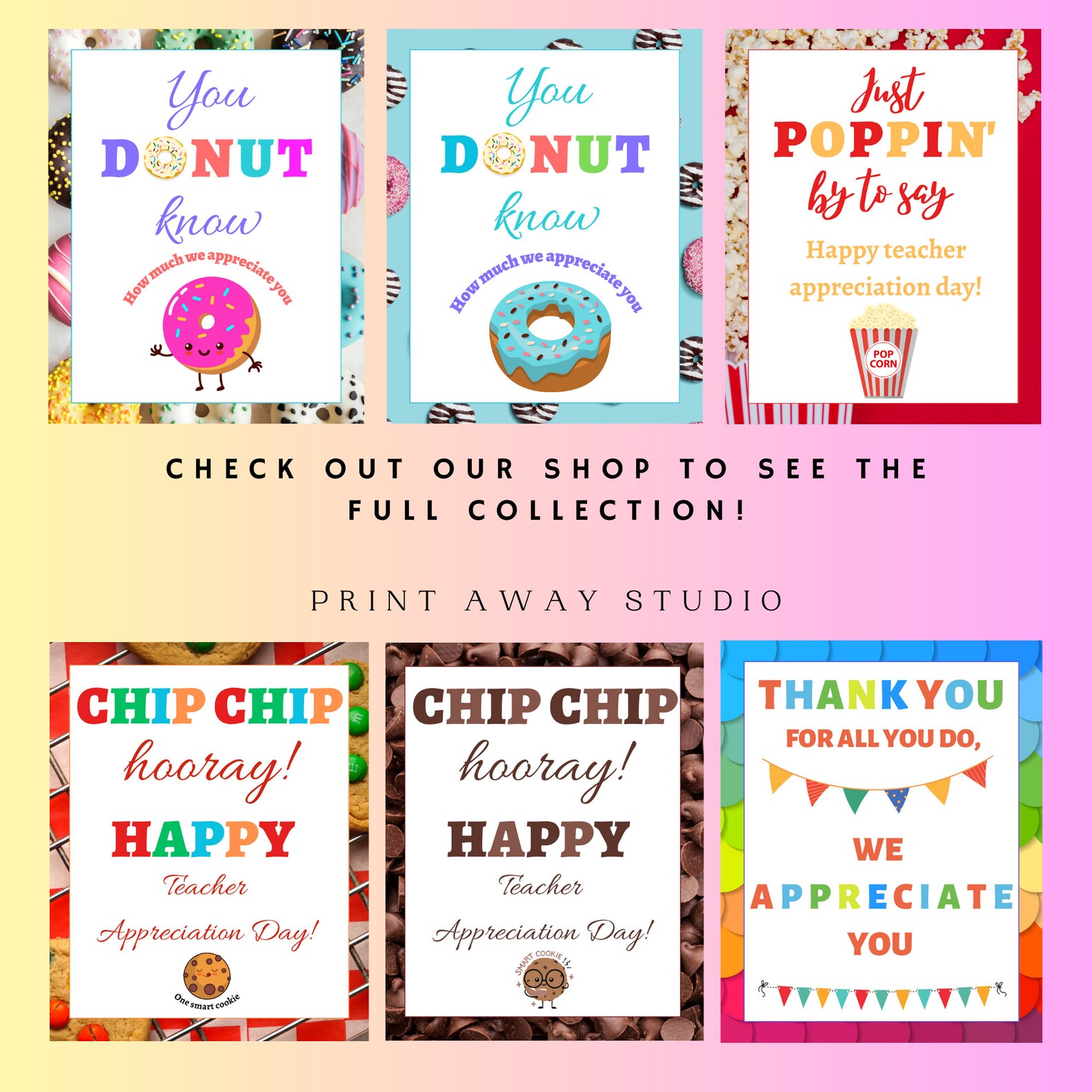 Teacher Appreciation Sign Printable, "thank YOU for All You Do, We ...