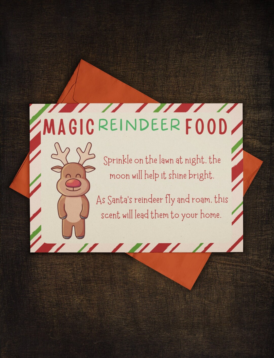 Magic Reindeer Food Tag Printable, Magic Reindeer Food Card, Kid ...