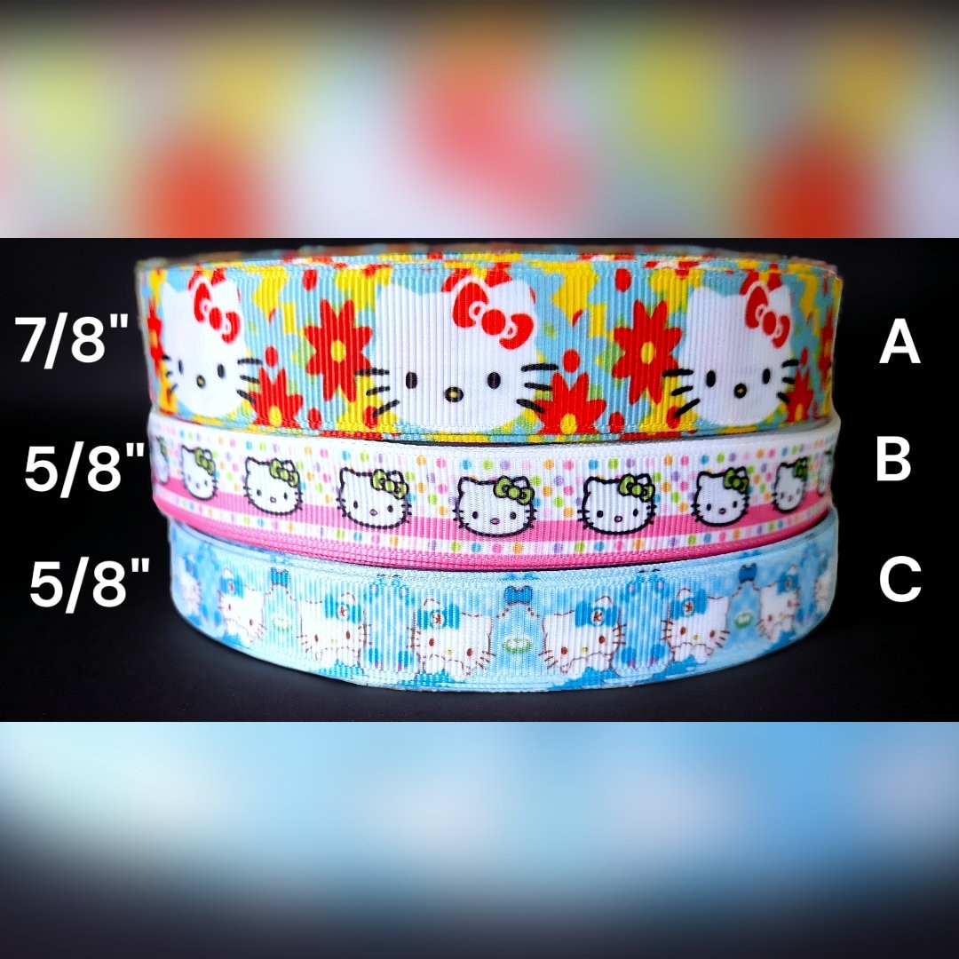 5/8" or 7/8" Cartoon Cat Ribbon - Etsy