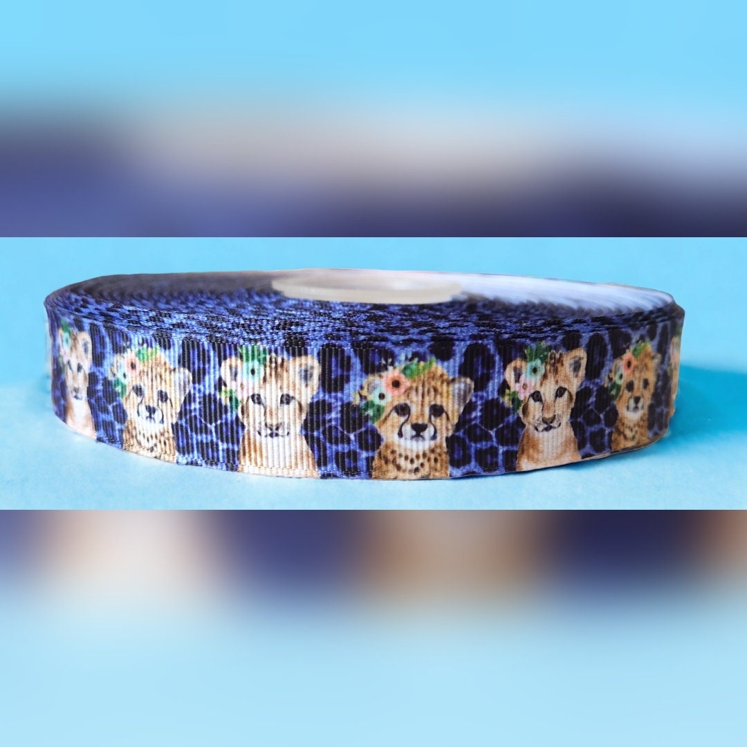 7/8" Baby Lion Cheetah Ribbon - Etsy