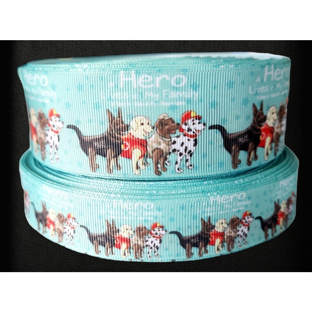 7/8" or 1.5" Rescue Hero Service Dog Ribbon - Etsy