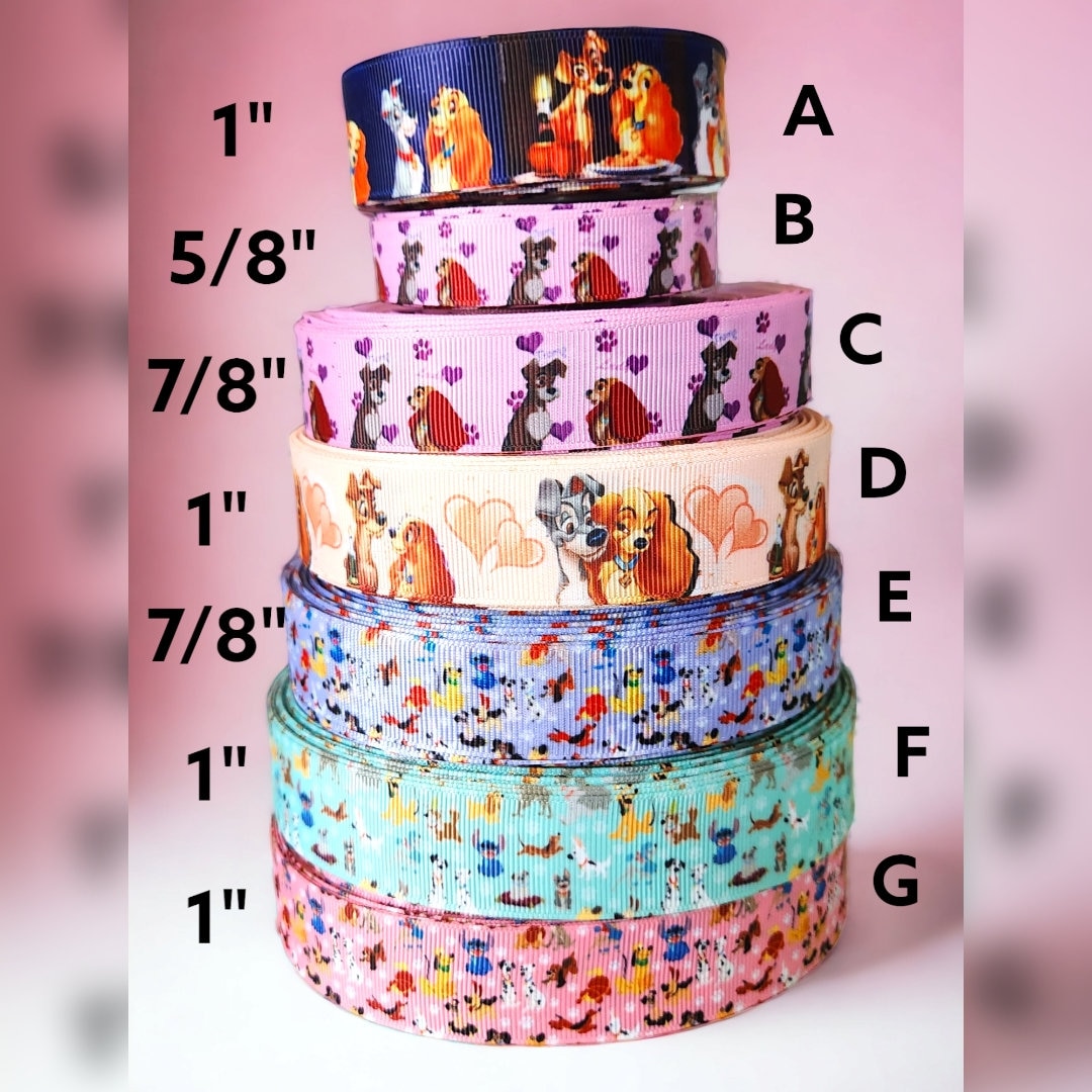 5/8" or 7/8" or 1" Cartoon Dog Ribbon - Etsy
