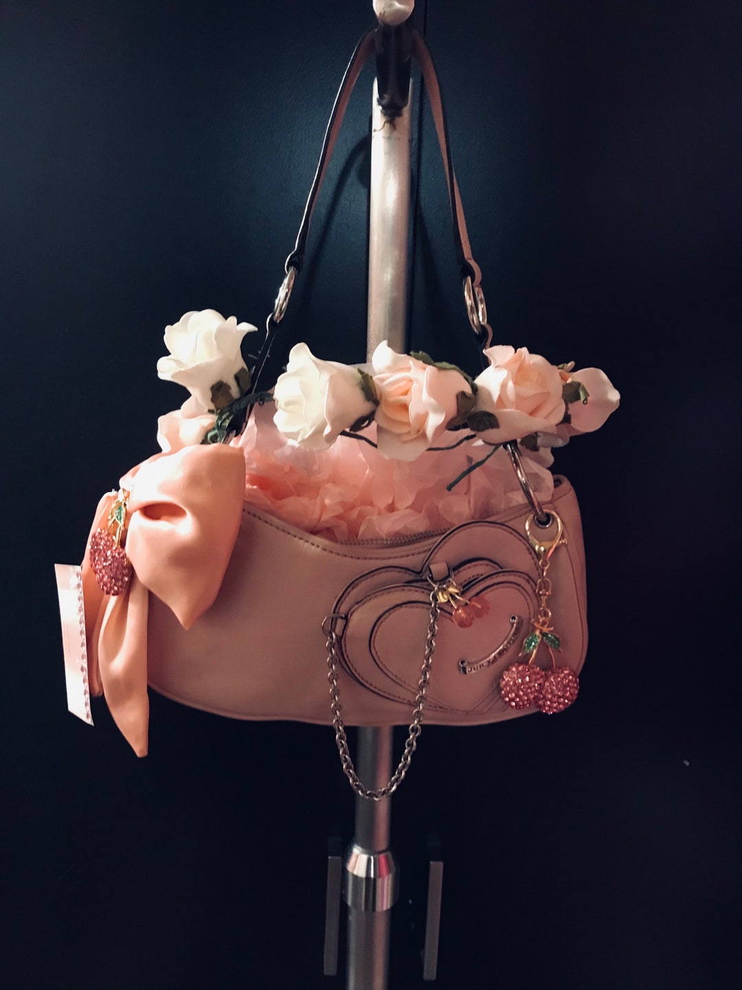 PINK CHERRY Vintage Mini Bag - Etsy