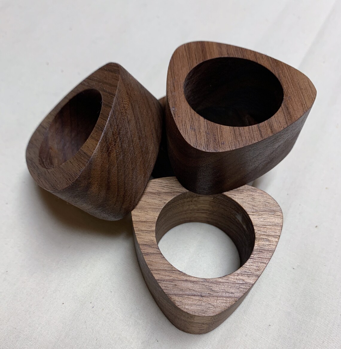 Walnut Napkin Rings, Reuleaux Triangle, Set of 4 - Etsy