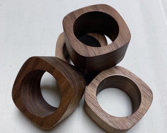 Walnut Napkin Rings, Reuleaux Triangle, Set of 4 - Etsy