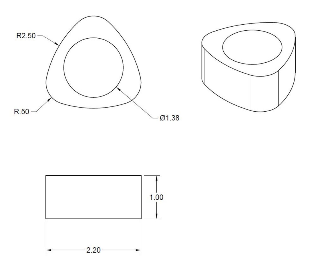 Walnut Napkin Rings, Reuleaux Triangle, Set of 4 - Etsy