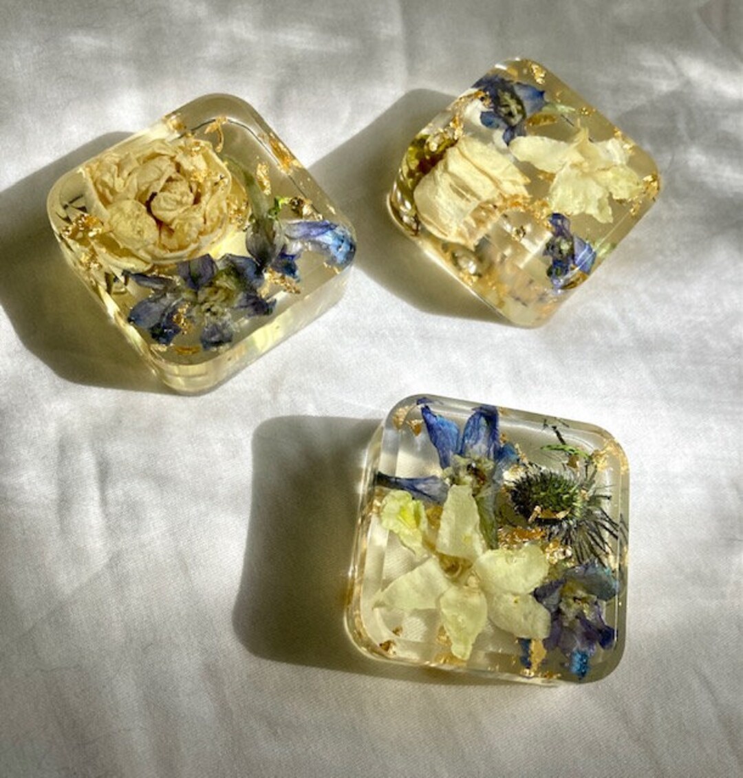 Bridal Bouquet Preservation Custom Made to Order Set of 3 Mini Resin ...