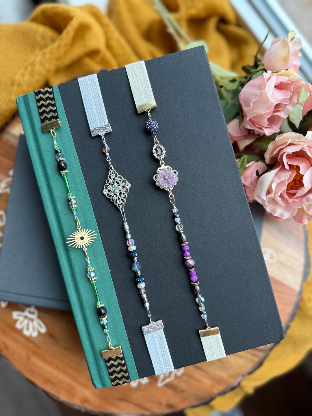 Elastic Handmade Bookmarks - Etsy