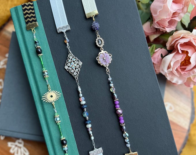 Elastic Handmade Bookmarks - Etsy