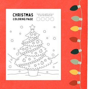 Holiday Color Palette Coloring Sheets - Etsy