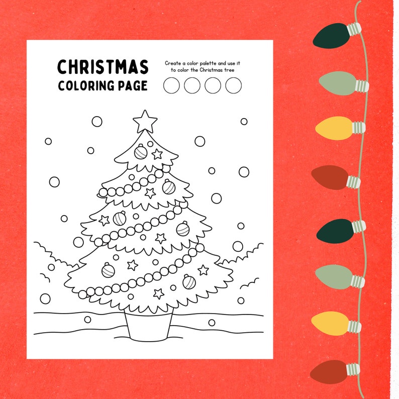 Holiday Color Palette Coloring Sheets - Etsy