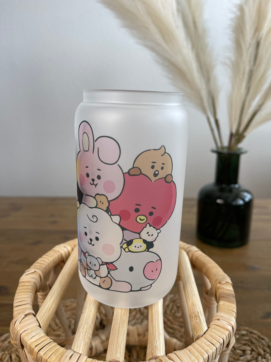 BTS Frosted Glass Can / My Little Buddy Cup / Iced Coffee - Etsy